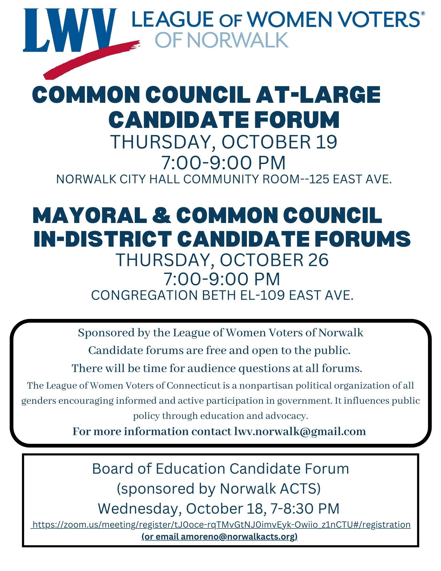 LWV of Norwalk | MyLO